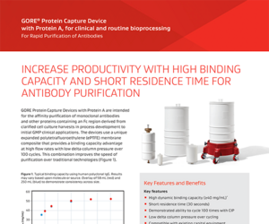 Datasheet: GORE® Protein Capture Device 58 mL through 1 L | 日本ゴア