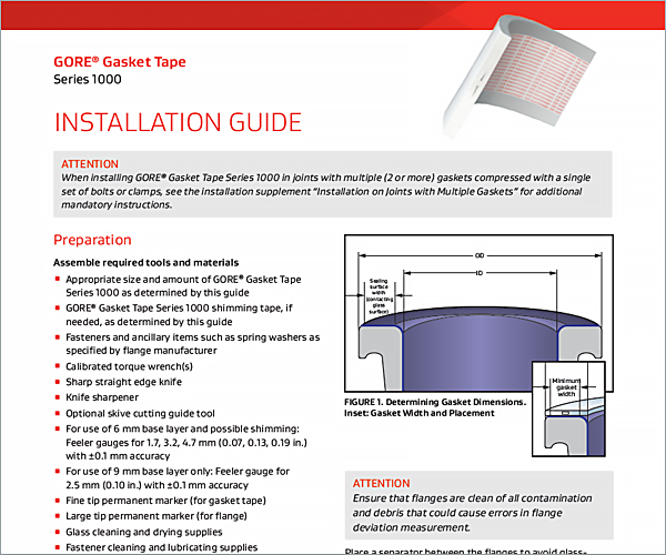 ゴア® ガスケットテープ シリーズ1000 | 日本ゴア合同会社
